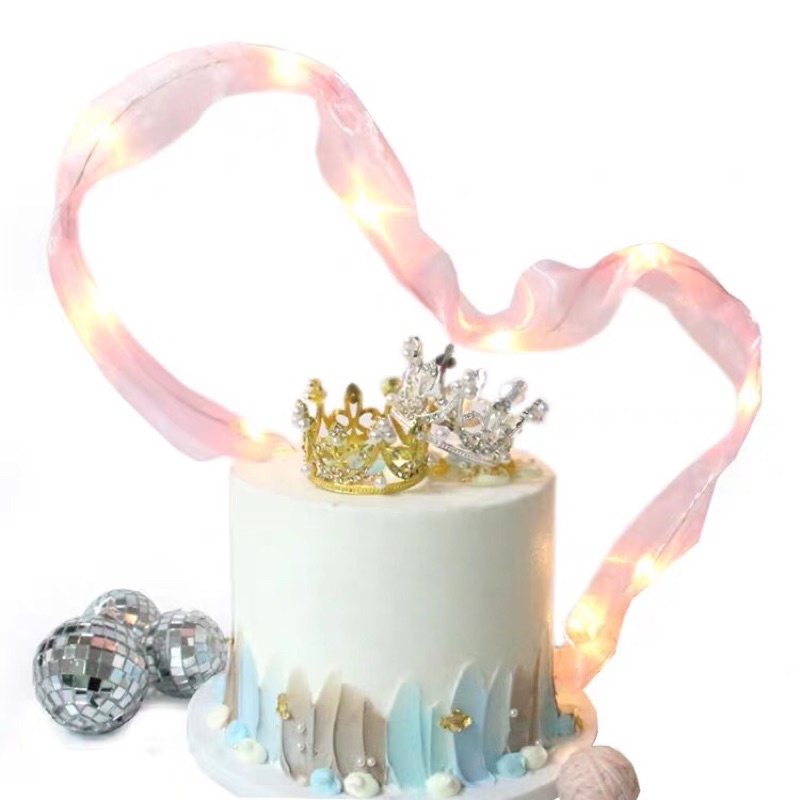 [Ready Stock]LED light cake decoration cake topper romantic decor ...