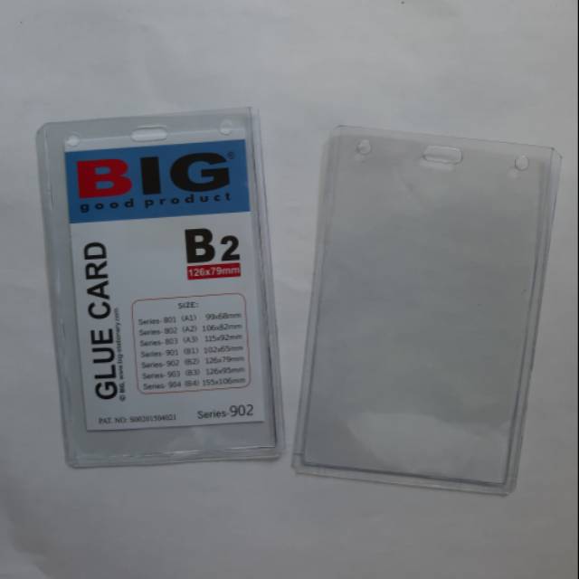Clear ID card B2 plastic mica co card name tag holder | Shopee Malaysia
