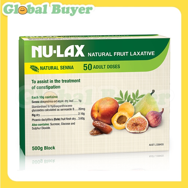 ***NO BOX*** NuLax Natural Fruit Laxative with Senna Block 500g ***NO ...