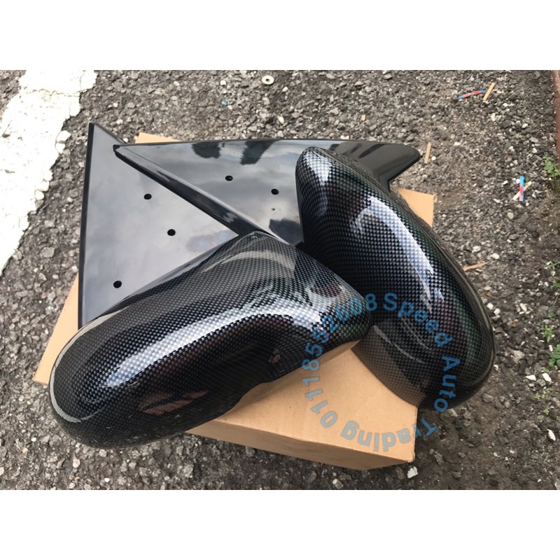 EG EK Spoon Side Mirror Carbon Look Satria Eg9 Eg6 Ek99 Ek Neo Wira ...