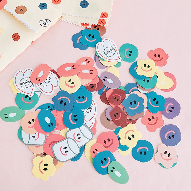 110 Pcs Cartoon Smiley Series Stickers Student Lovely Handbook Deco DIY ...