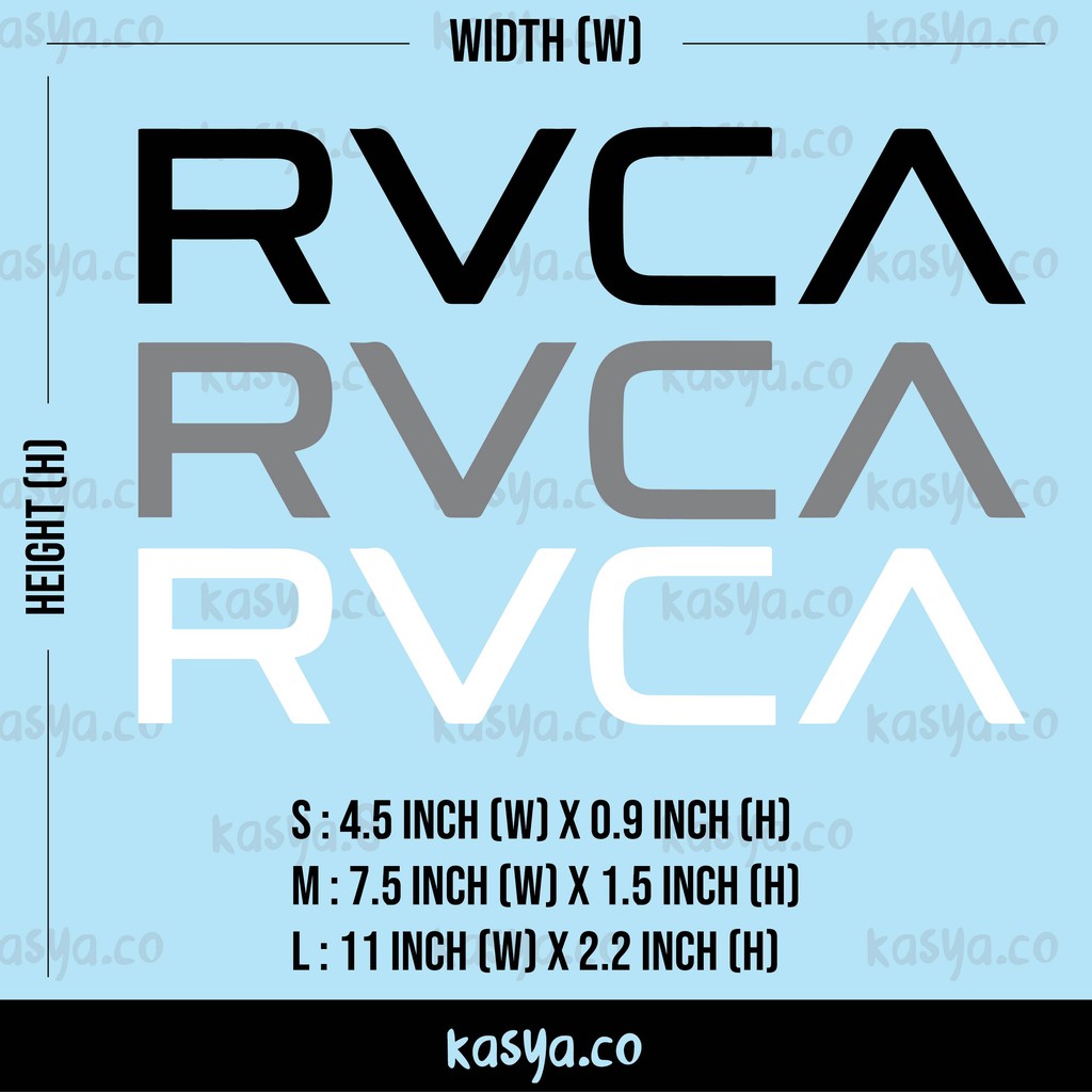 RVCA LOGO vinyl sticker cutting | Shopee Malaysia