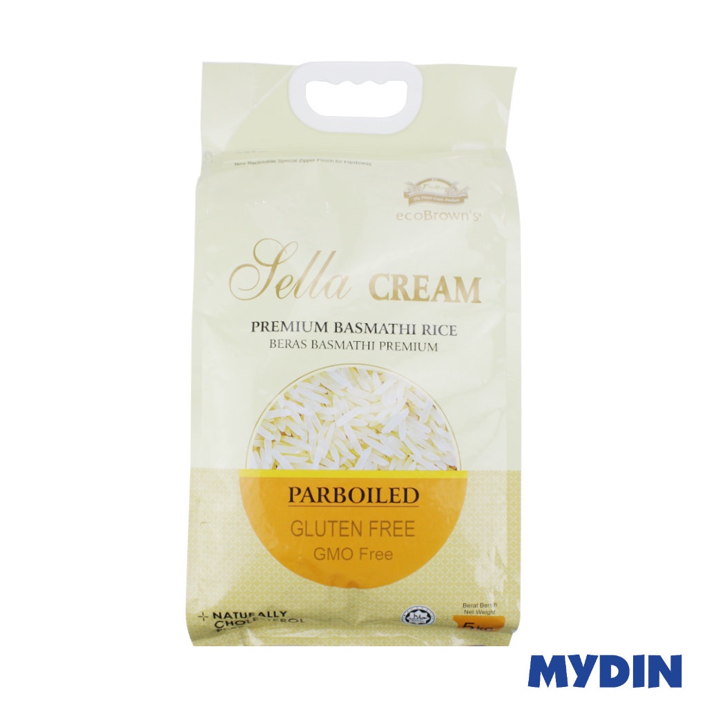 ecoBrown's Sella Cream Premium Basmathi Rice Parboiled 5kg | Shopee ...