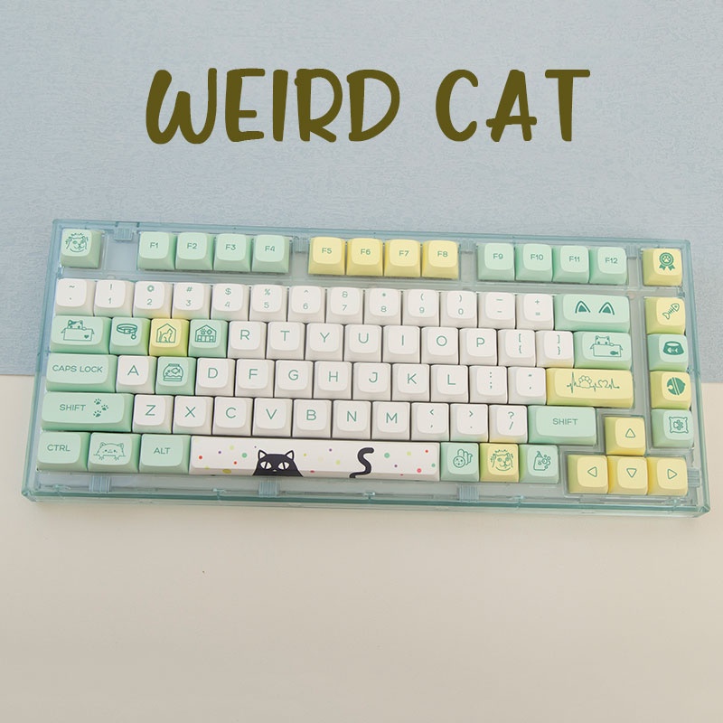 weird cat keycaps XDA profile Dye-Sublimation PBT keycap 131keys ...