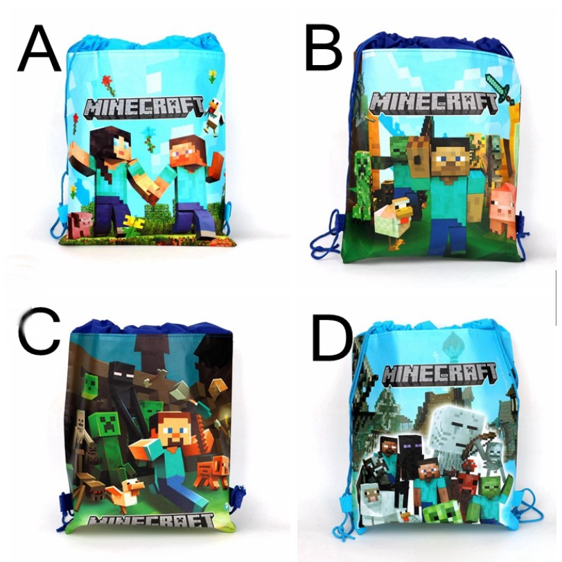 Minecraft Non Woven Fabric Drawstring Bag Storage bag Boys Girls ...