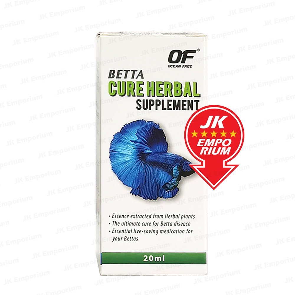 20ml Ocean Free Betta Cure Herbal Supplement Water Guard Super Natural ...