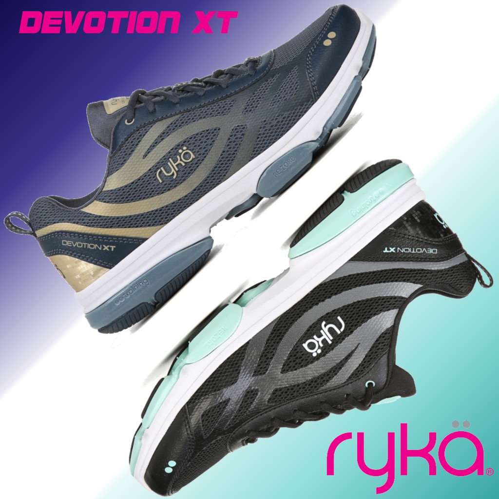 Ryka Devotion XT Women's Training Shoes - Blue Gold & Black Mint | Shopee Malaysia