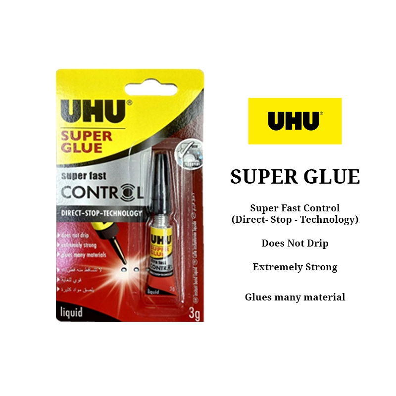 UHU | Glue | Super Glue Ultra Fast 3G Control (36015) | Shopee Malaysia
