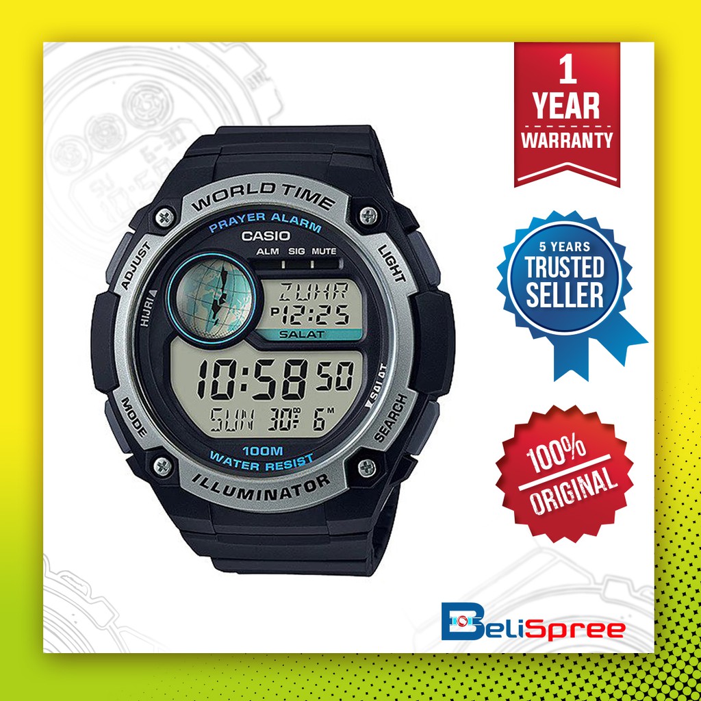 Casio Original CPA-100-1A Muslim Prayer Digital Watch | Shopee Malaysia