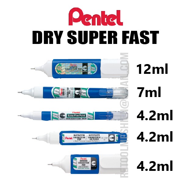 Professional Use Fast Dry Liquid Paper/Correction Pen Pentel -- 12ml ...