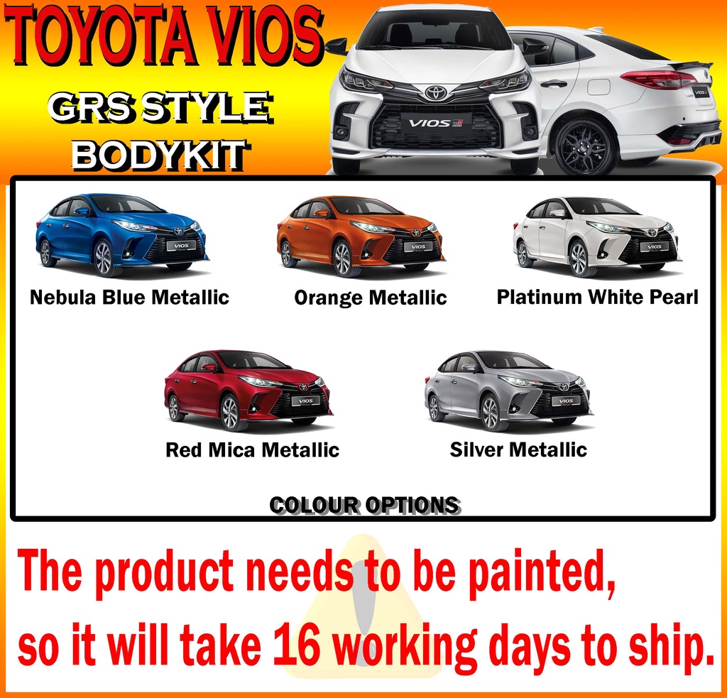 TOYOTA VIOS NCP151 2020-2022 GRS STYLE FULLSET BODYKIT WITH PAINT (GR ...