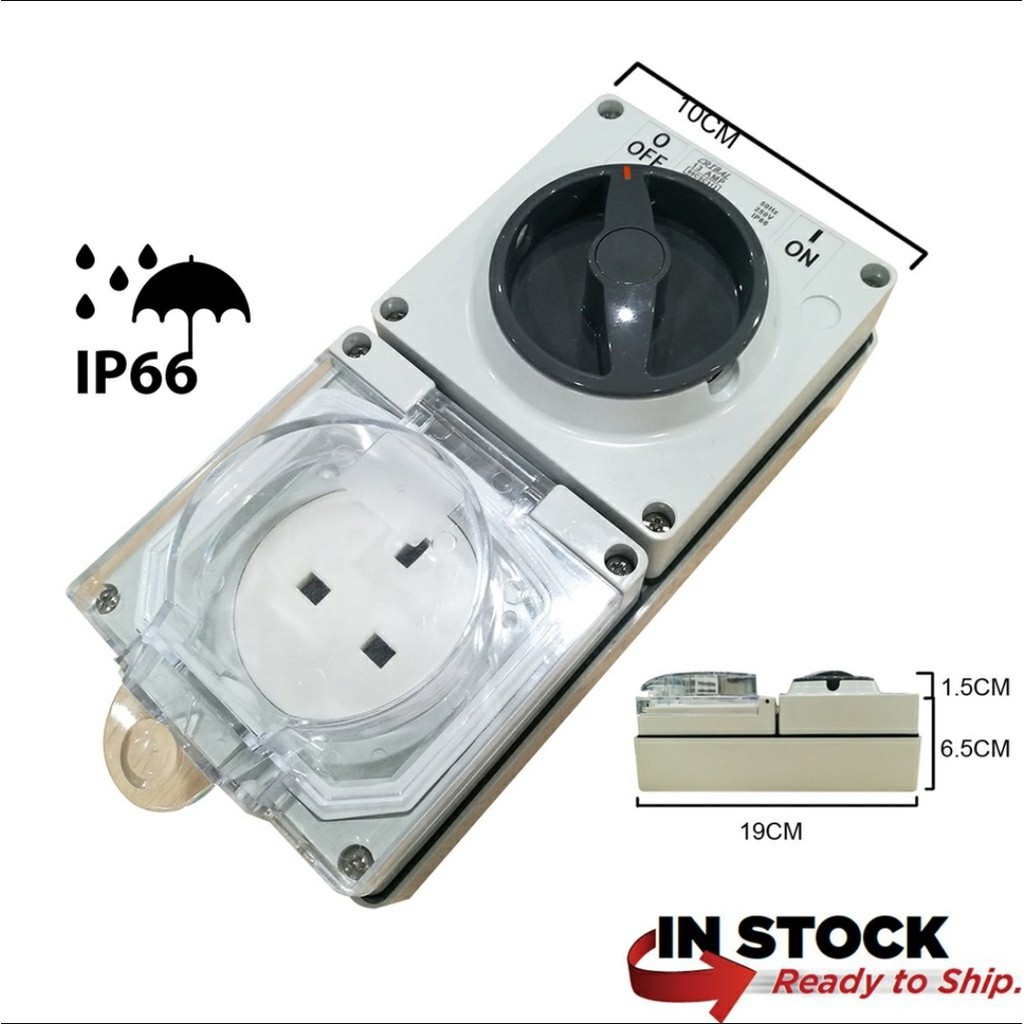 IP66 OutDoor Switch Socket 13a Waterproof | Shopee Malaysia