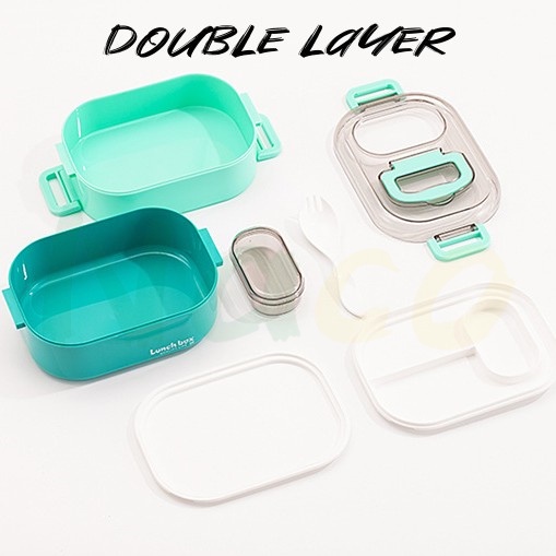 Lunch Box Set Bekas Makanan Microwaveable Microwave safe Bento Food ...