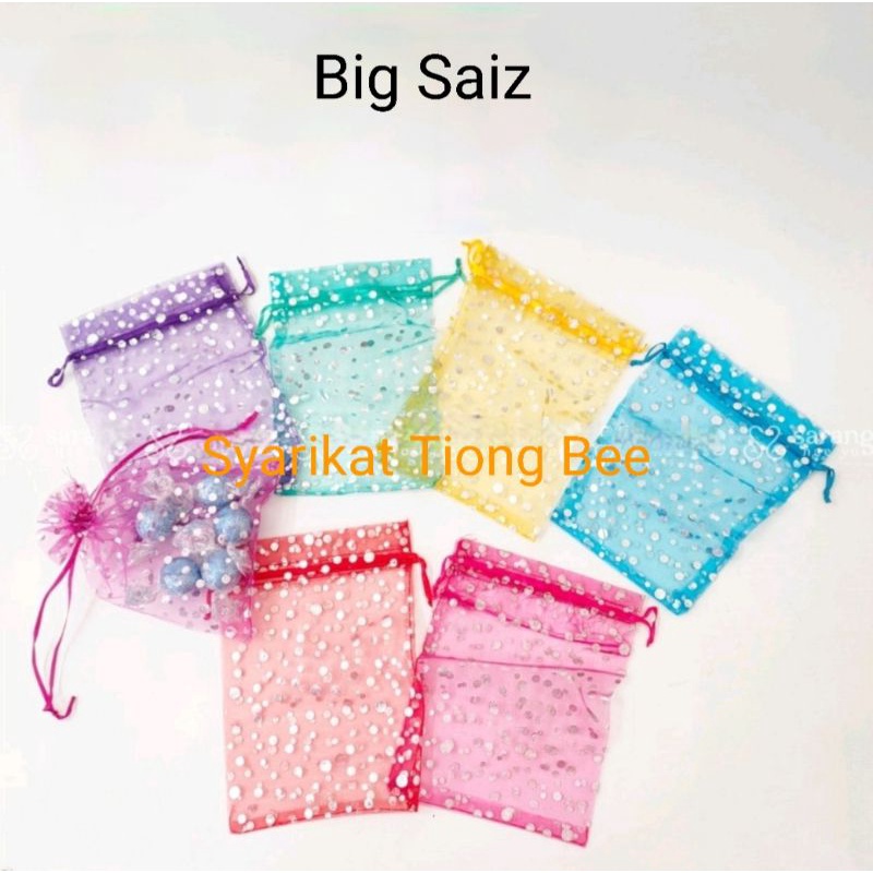 UNCANG ORGANZA DOORGIFT big saiz/ ORGANZA POUCH/ GOODIES BAG/ UNCANG ...