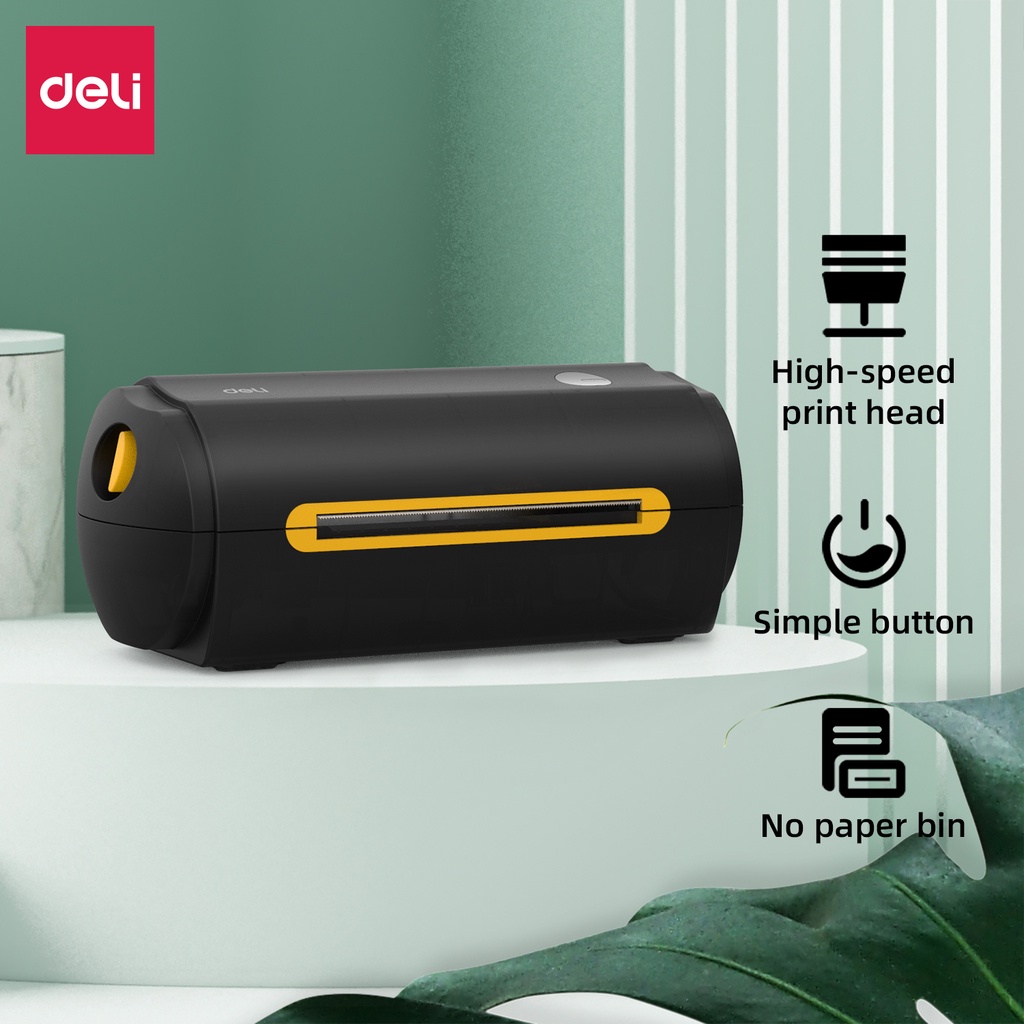 Deli Printer E780C Thermal Black Portable Printer High Speed Printing ...