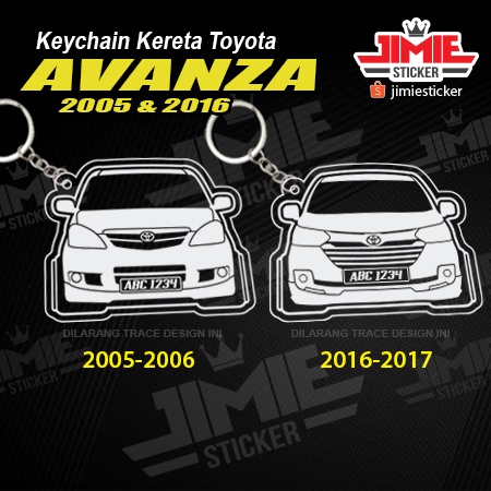 Keychain Kereta Toyota Avanza, Custom Nombor Plat. | Shopee Malaysia