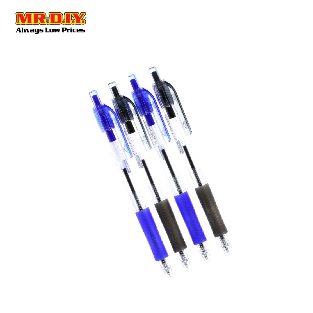(MR.DIY) Neiki Ball Pen 0.7mm 2 Color (4 pcs) | Shopee Malaysia