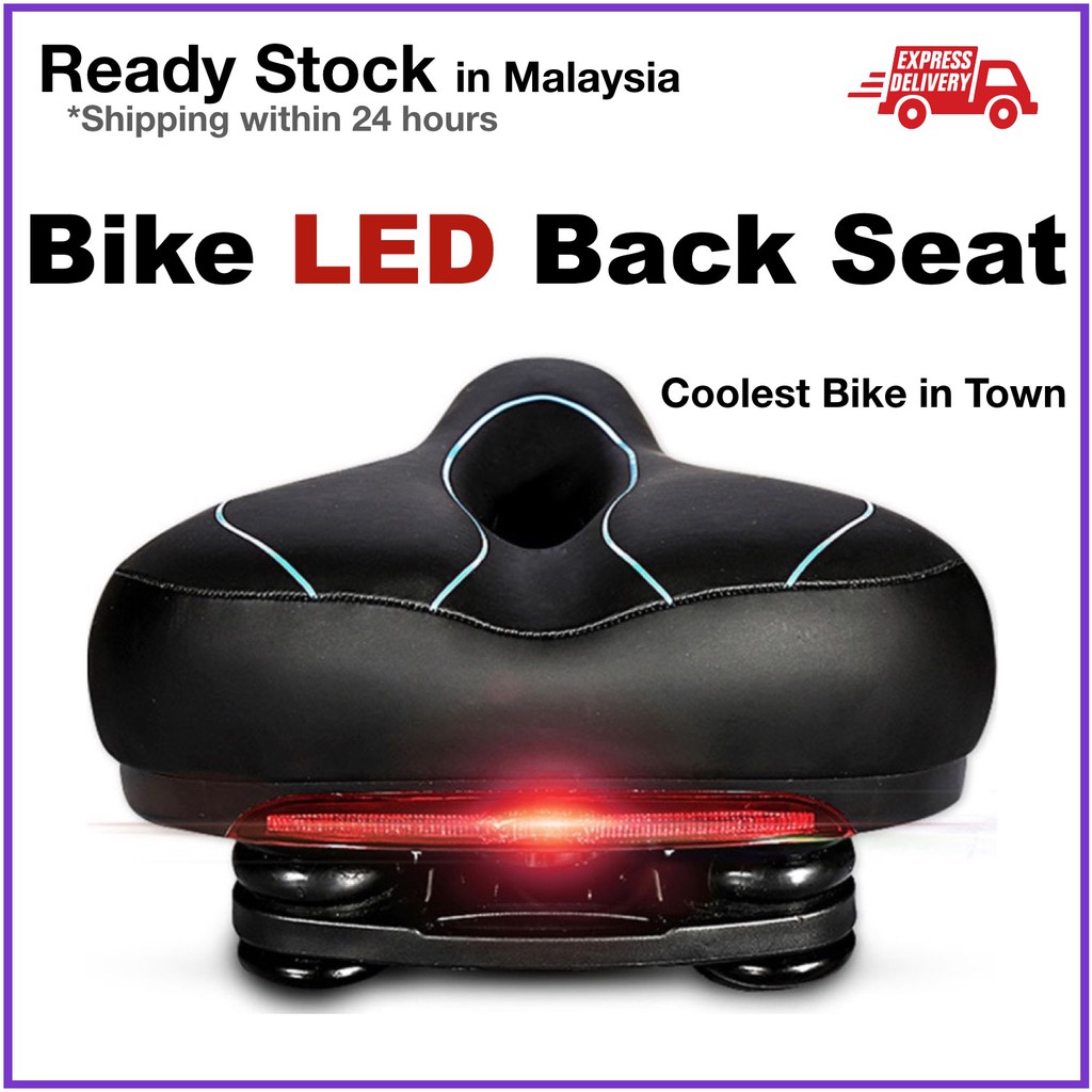 Ergo Soft Saddles with LED Light Bicycle Seat Premium Comfort Spring ...