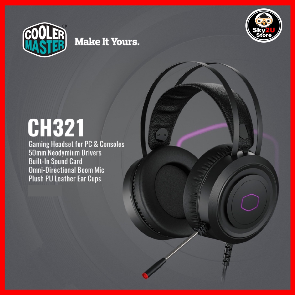 COOLER MASTER CH321 Over Ear RGB Gaming Headset | Shopee Malaysia