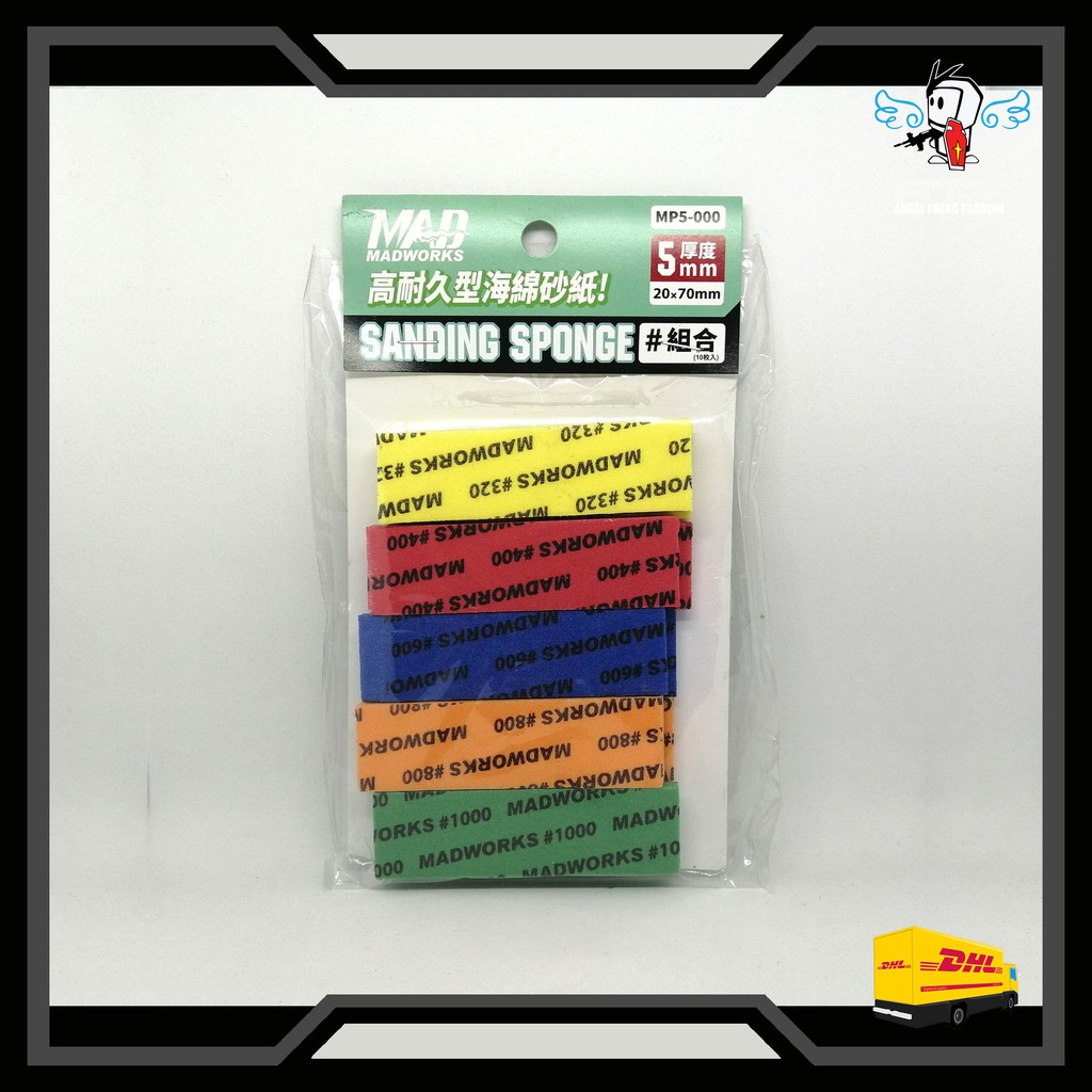 MP5-000 SANDING SPONGE (#320 #400 #600 #800 #1000 X4) (Gunpla Gundam ...