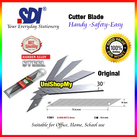 Original SDI CUTTER BLADES 1361C - Art Cutter Blade (Case) | Shopee ...