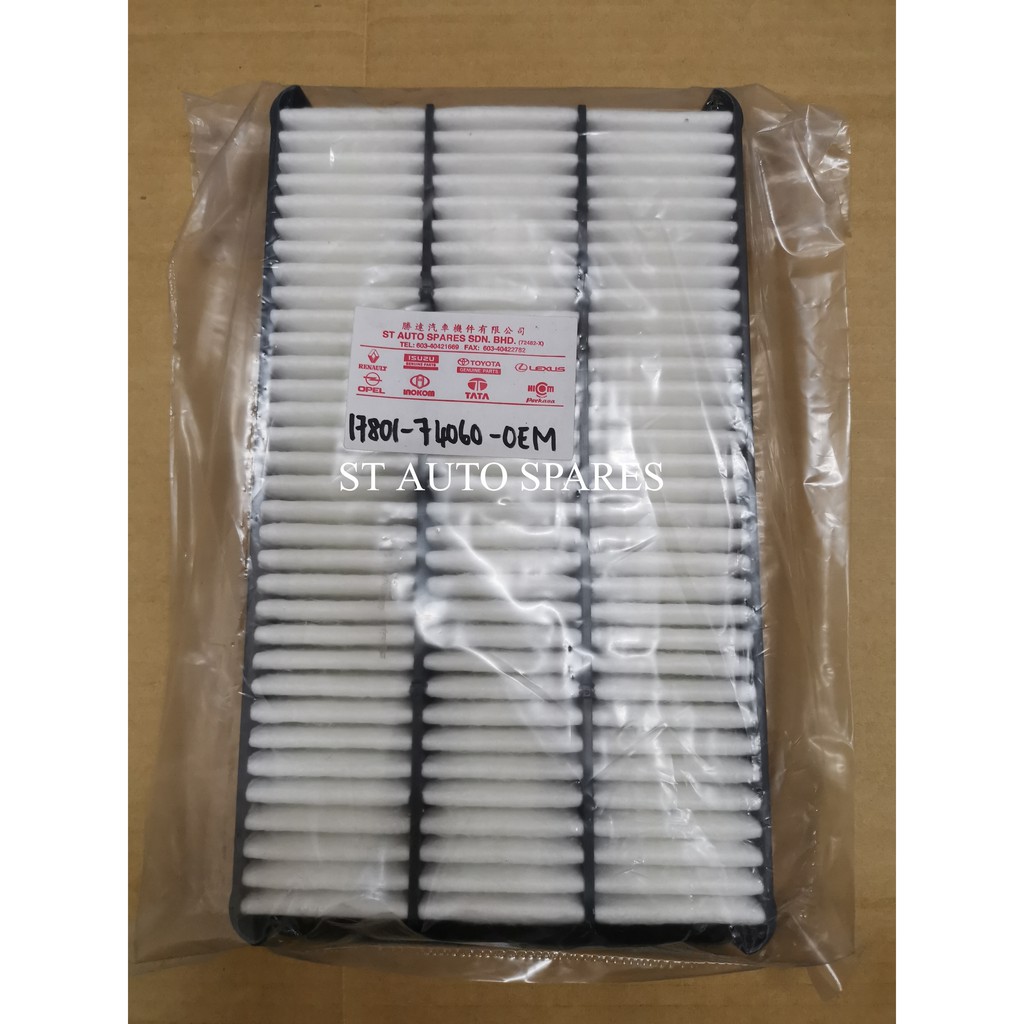 Toyota OEM Air Filter 17801-74060 Camry Harrier Caldina | Shopee Malaysia