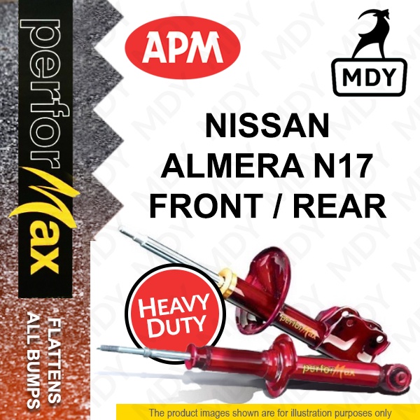 APM PERFORMAX Nissan Almera N17 2011 - 2019 SPORT ABSORBER Front / Rear ...