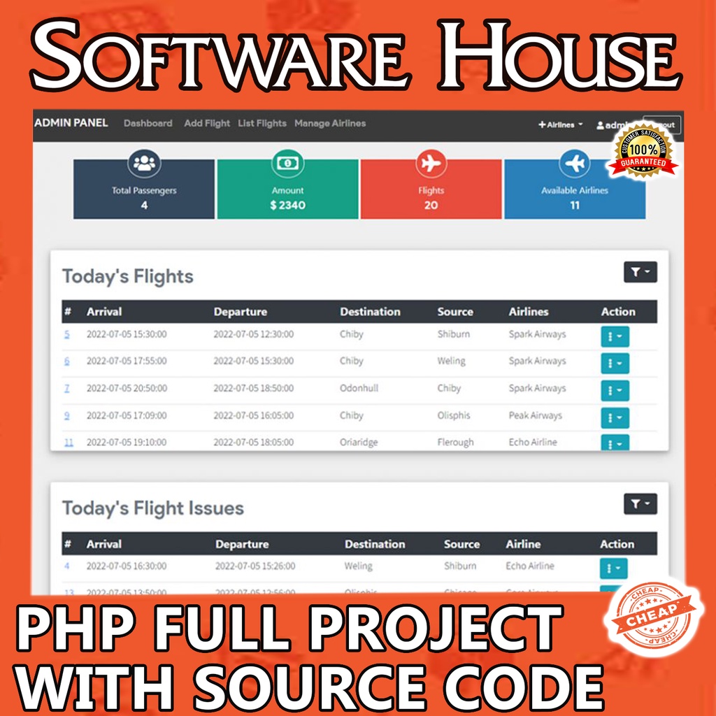 Online Flight Booking System Full PHP Project with Source Code | Shopee Malaysia