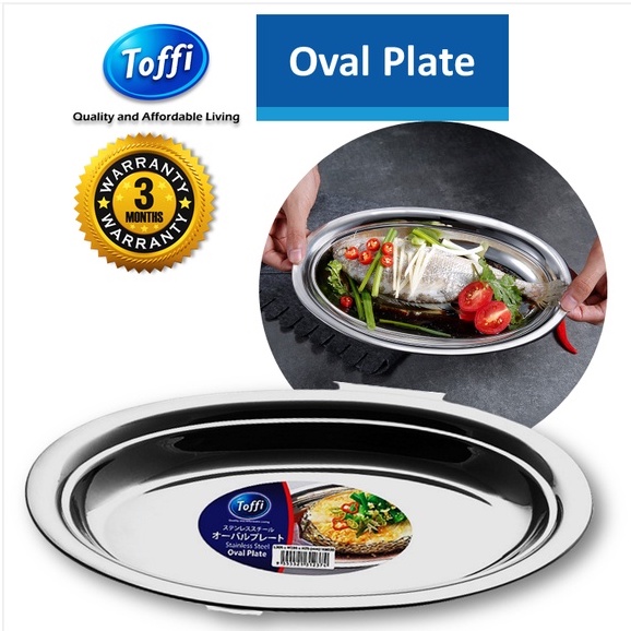 TOFFI K8000 Series Pinggan Besi Keluli Tahan Karat Stainless Steel Oval ...