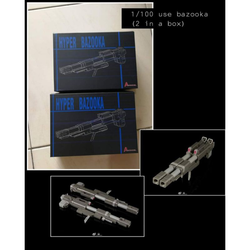 1/100 twin bazooka / cannon universal centery use third party model kit ...