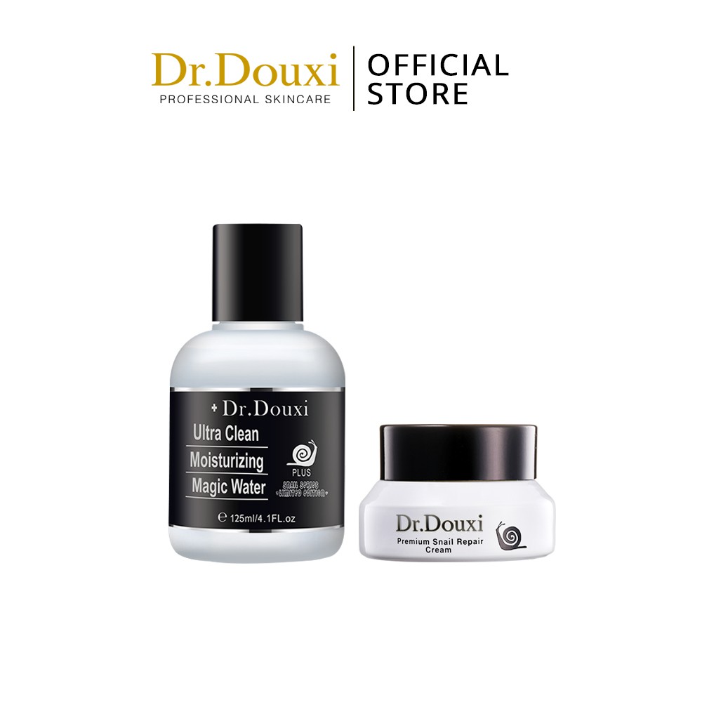 Dr.Douxi Ultra Clean Moisturising Magic Make Up Remover (125ml) + Dr.Douxi Premium Snail Repair ...
