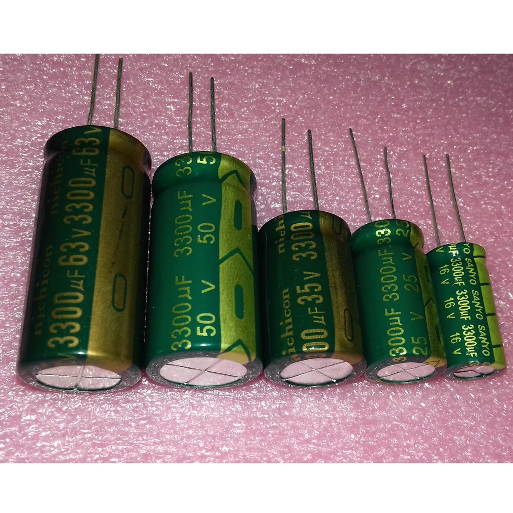 3300UF 6.3V / 10V / 25V / 35V / 50V / 63V CAPACITOR high frequency low impedance aluminum ...