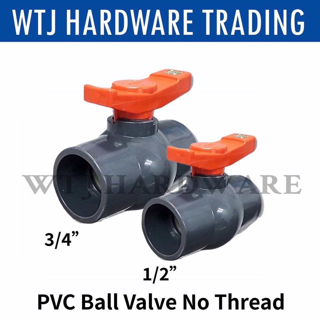 PVC COMPACT BALL VALVE SOCKET NO THREADED 1/2"-15MM 3/4"- 20MM 1"-25MM ...