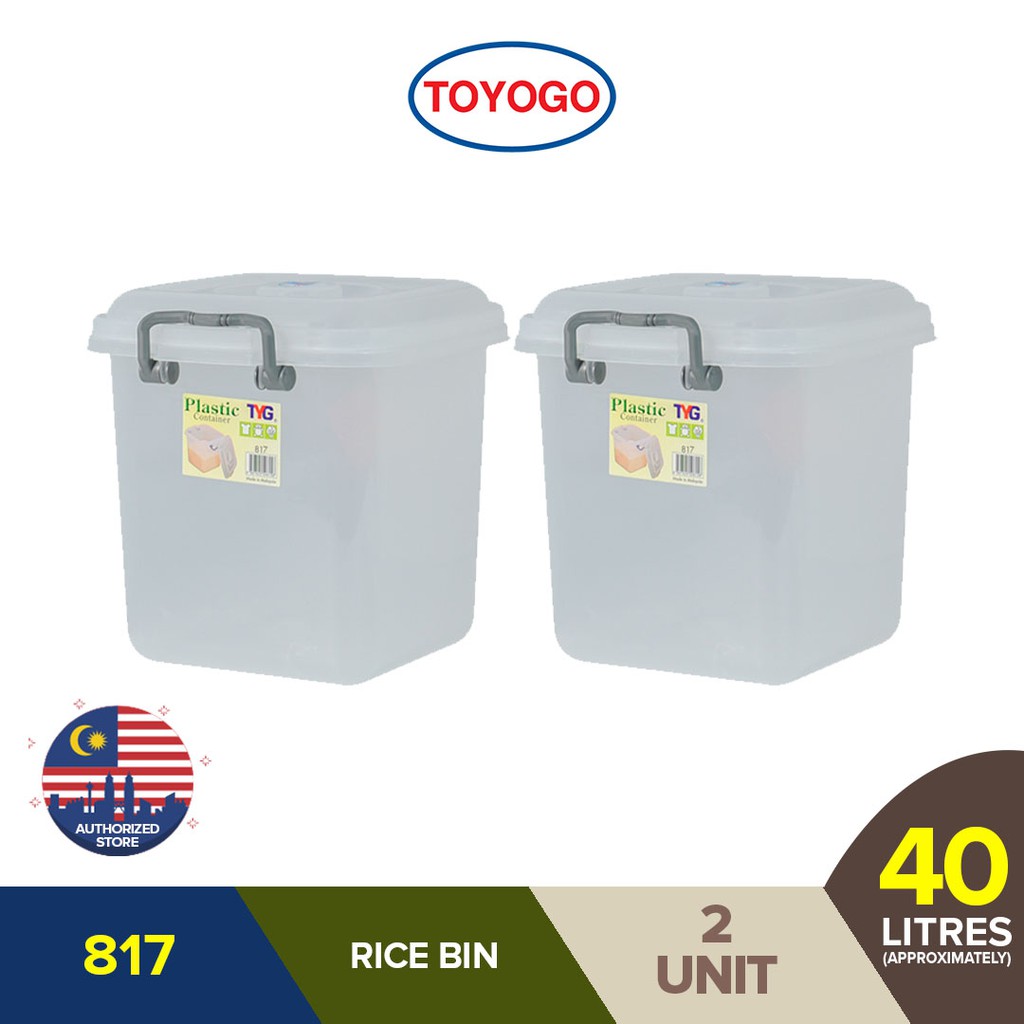 TOYOGO Rice Container Storage Box 817 (36L) [2 units/4 units] | Shopee ...