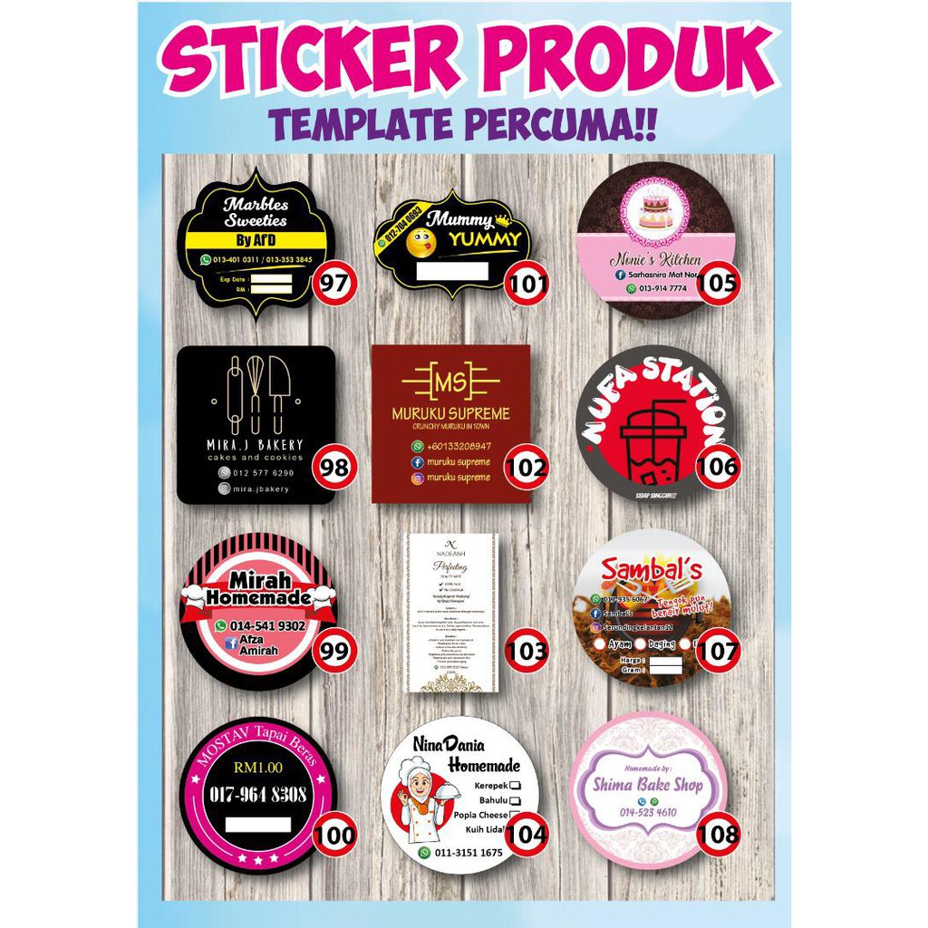 PRODUCT STICKER @ STIKER PRODUK @ PENAMPAL PRODUK @ LABEL PRODUK ...