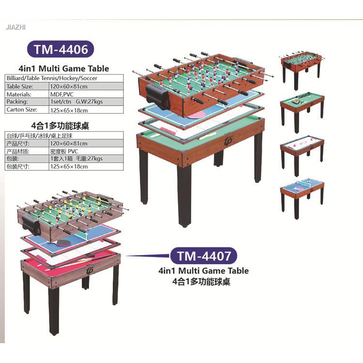 Pool table 4 in 1 multi-function game table Indoor football/table ...