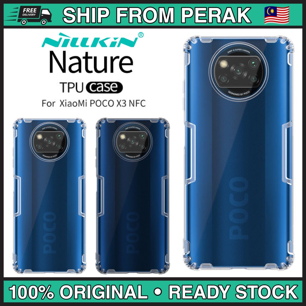 Nillkin Nature TPU for Poco X3 Pro / X3 NFC Clear Case Cover Casing | Shopee Malaysia