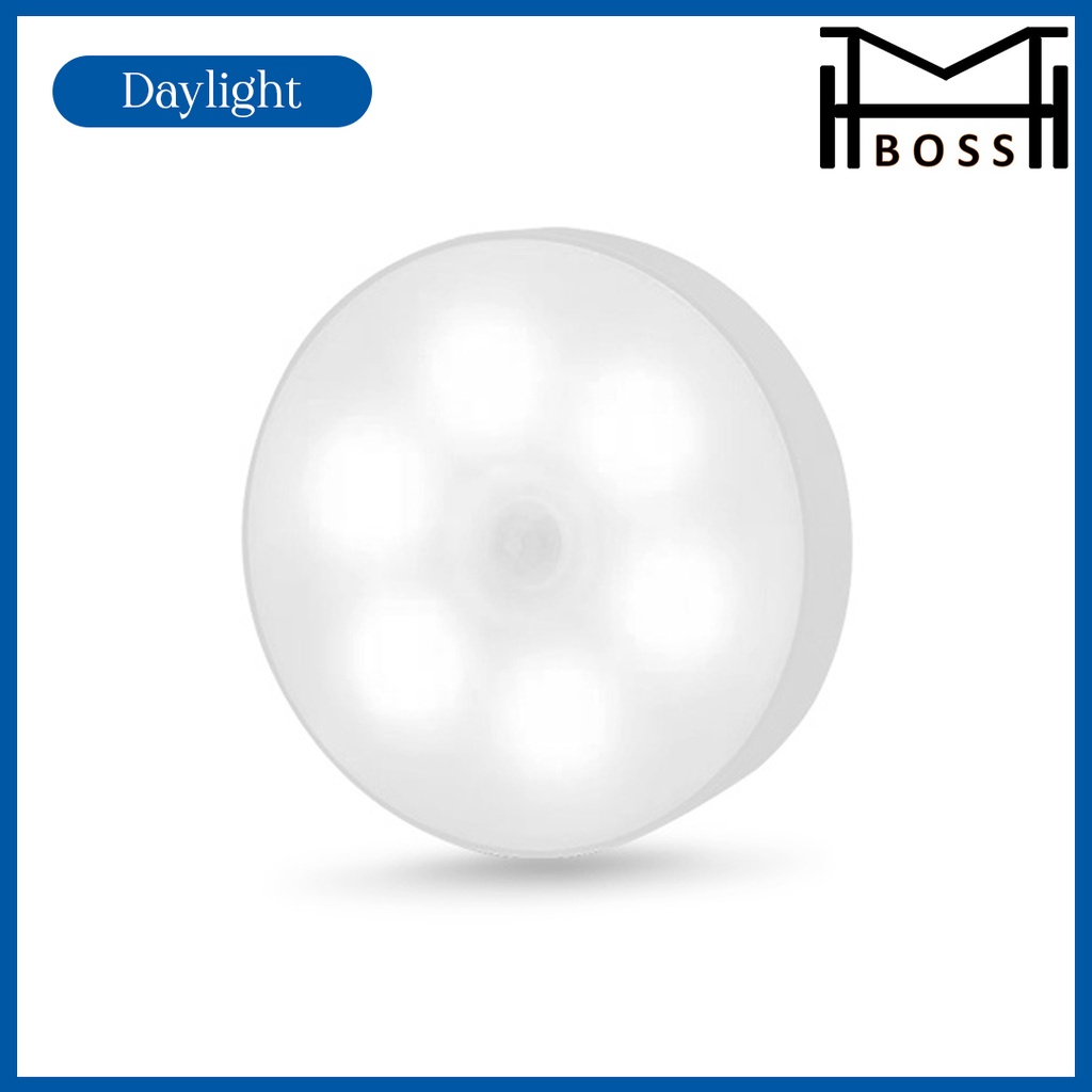 MOTION SENSOR LED LIGHT ROUND RECHARGEABLE SENSOR GERAK SENSOR ...