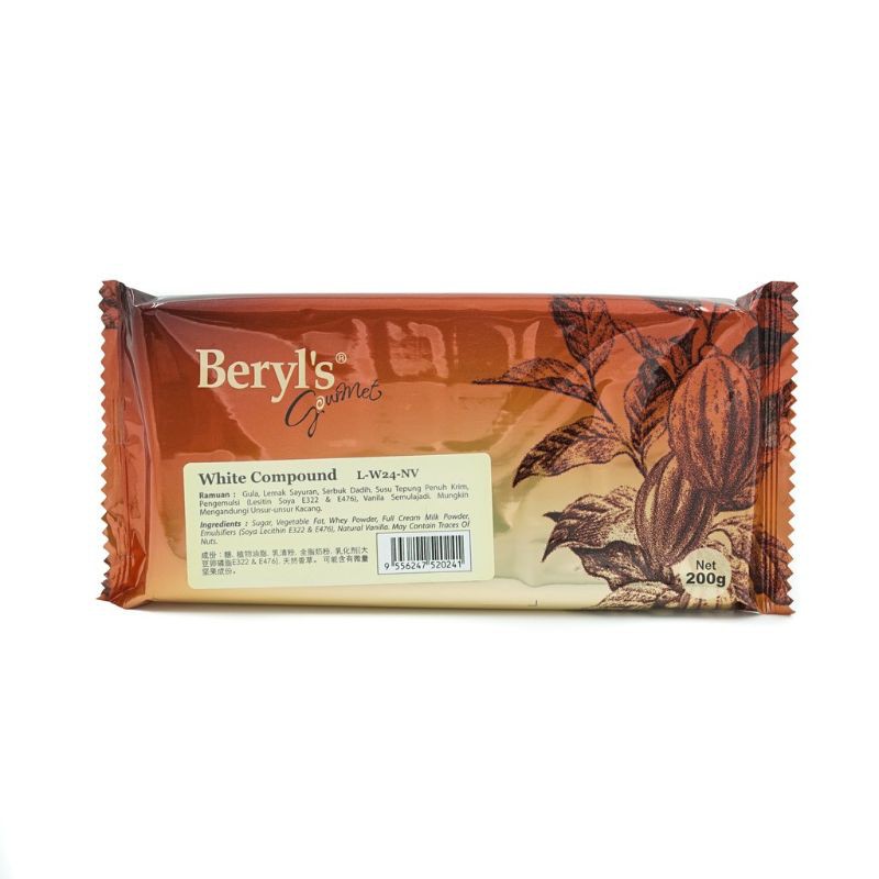 Beryl's White/Milk/Dark/Strawberry 200g Compound Chocolate Bar Beryls ...