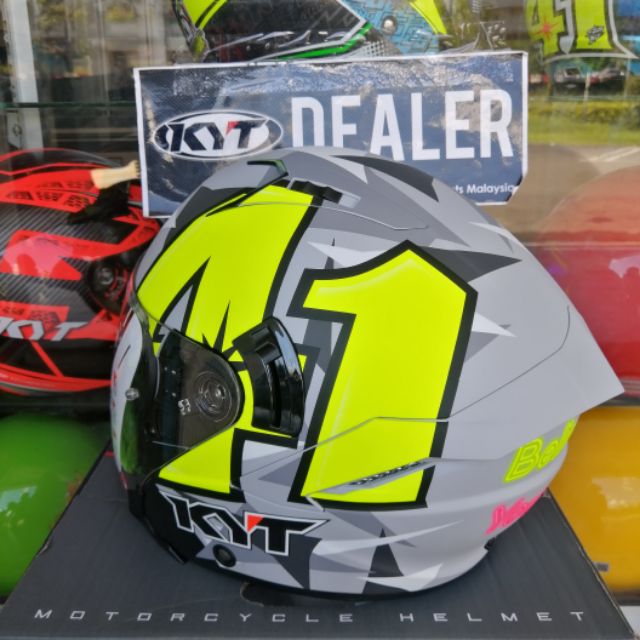 🔥NEW DESIGN 🔥HELMET KYT NFJ MATT COLOUR DOUBLE VISOR ESPARGARO REPLICA ...
