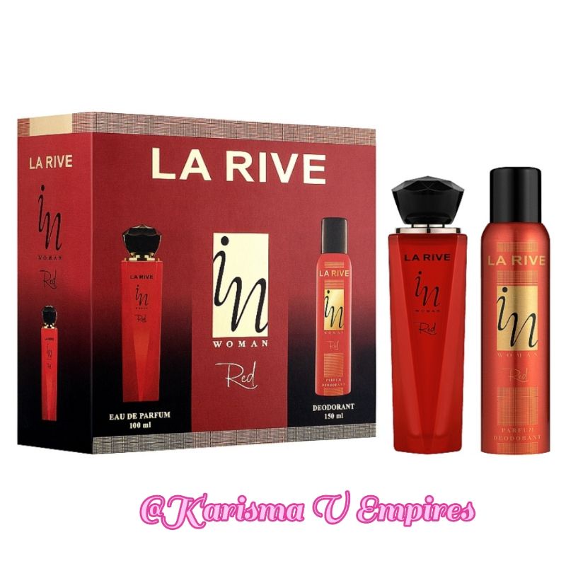 LA RIVE IN WOMAN RED GIFTSET (PERFUME & DEODORANT SPRAY) | Shopee Malaysia
