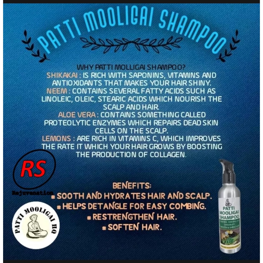 PATTI MOOLIGAI HAIR SHAMPOO ( BEST PRODUCT FOR HAIR ) | Shopee Malaysia