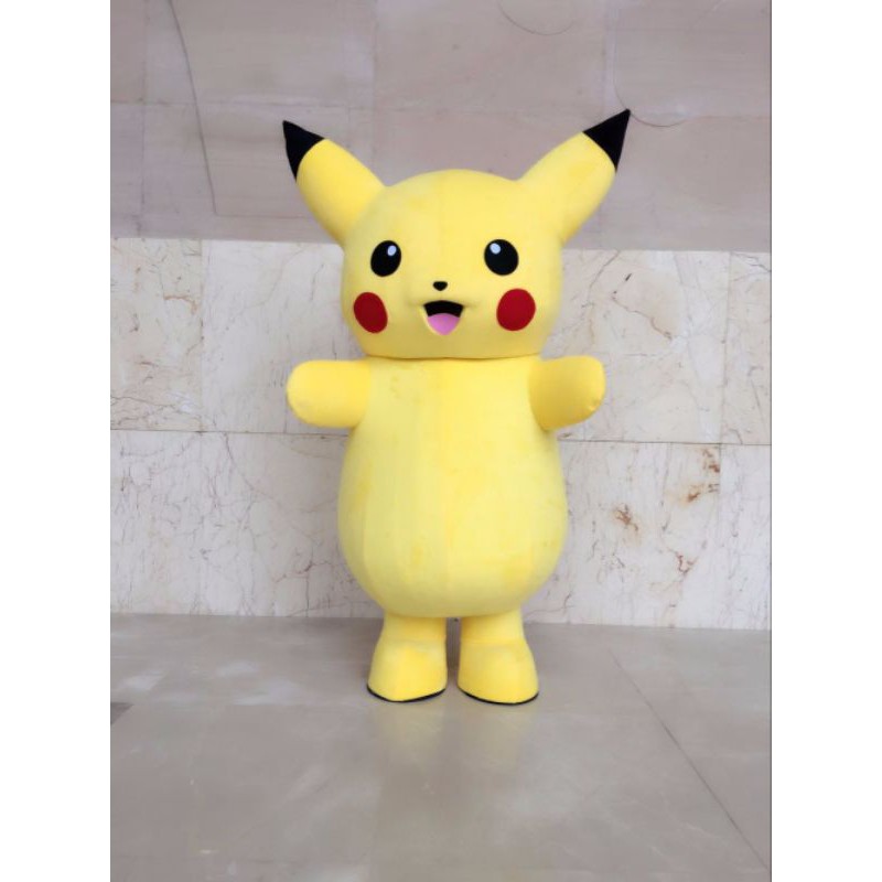 Mascot Costume Maskot Pikachu Pokemon Kostum Cosplay Yellow Kuning ...