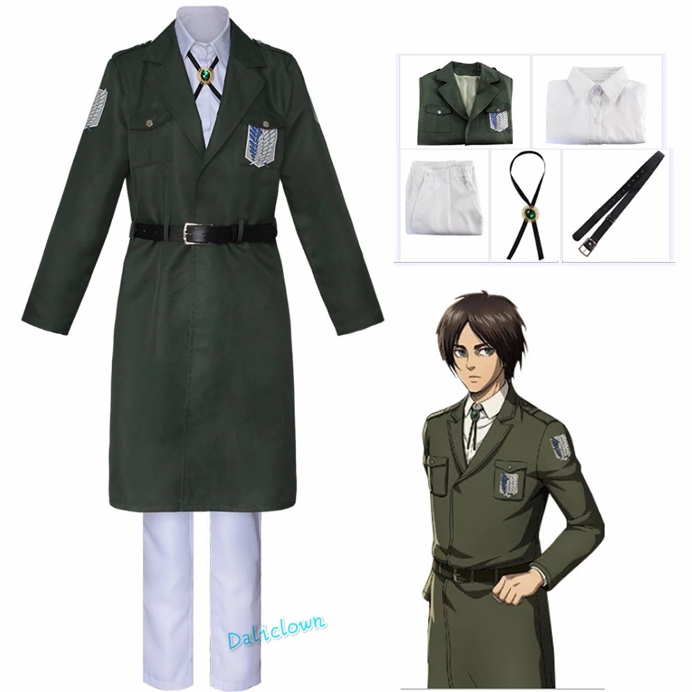 Anime Attack on Titan Cosplay Costume Green Cloak Investigation Corps ...