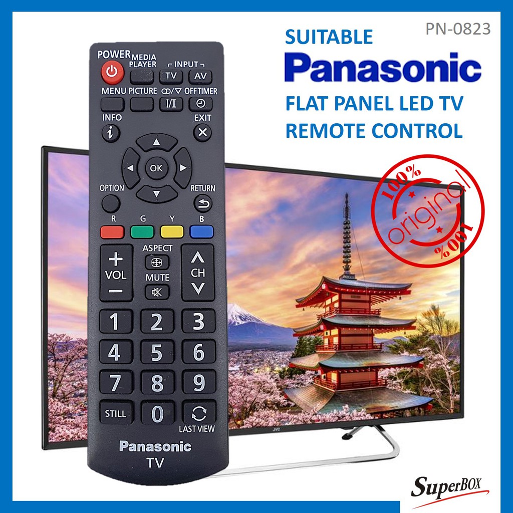 Panasonic **Original** Panasonic Flat Panel LED LCD TV Remote Control PN-0823 | Shopee Malaysia