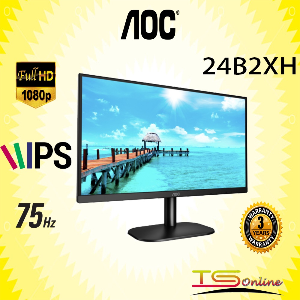 Aoc 24B2XH LCD Full HD Slim IPS Monitor | Shopee Malaysia
