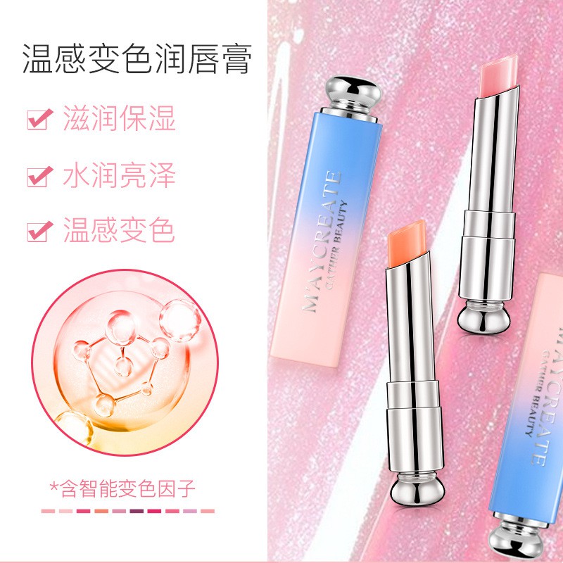 MAYCREATE Beauty Bright Crystal Jelly Lipstick Magic Temperature Change ...