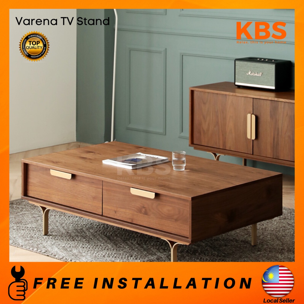 (FREE Installation+Shipping) KBS Norberg Solid Wood Veneer Coffee Table ...