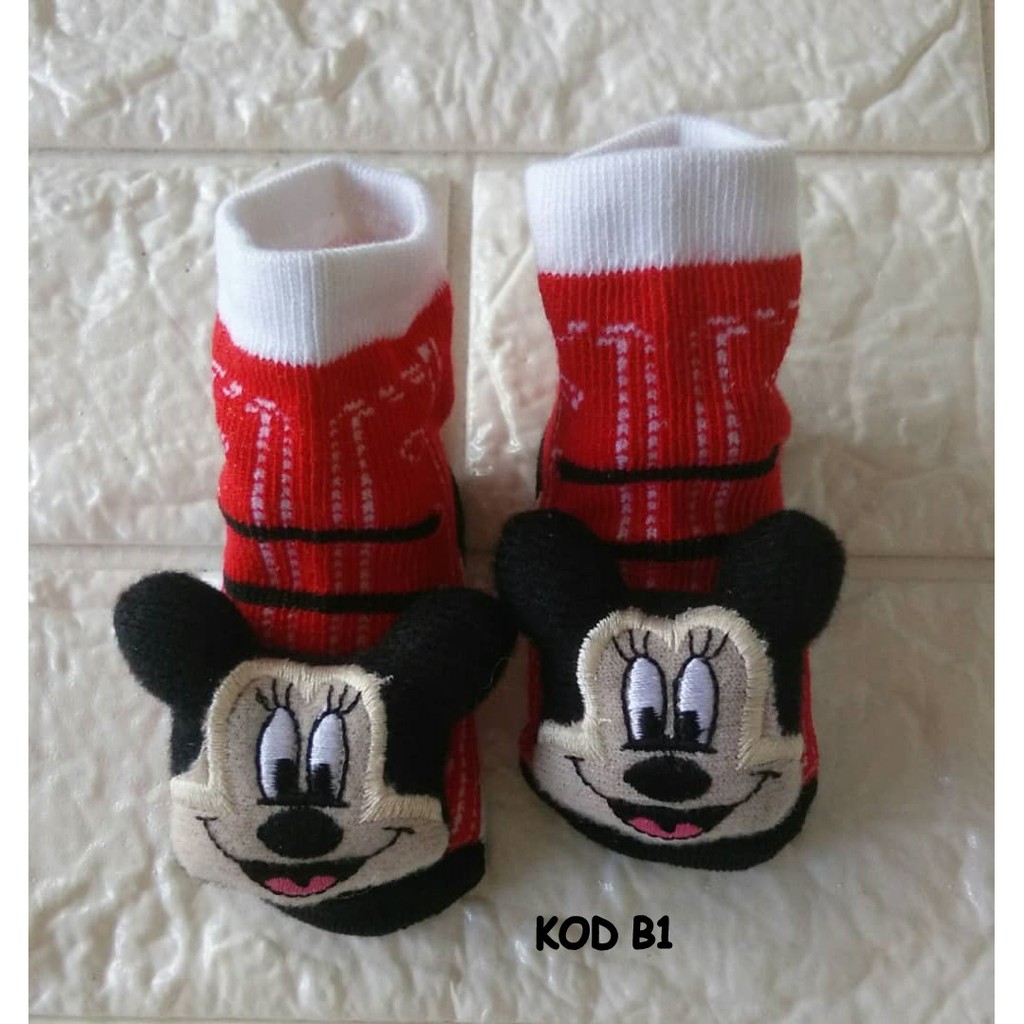 BABY SOCKS:MICKEY MOUSE 6-12M(UNISEX) | Shopee Malaysia