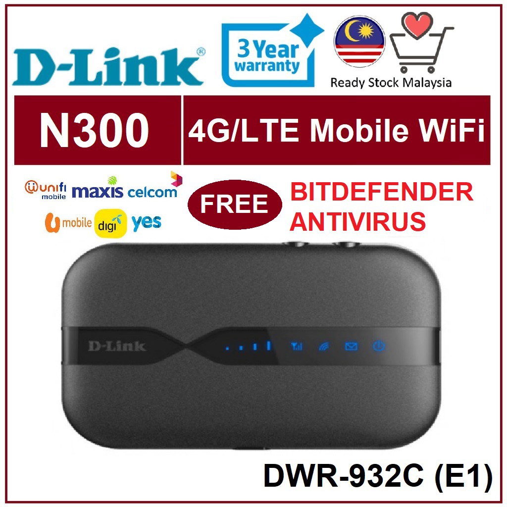 D-LINK Dlink DWR-932C (E1) 4G LTE Wireless Hotspot WiFi Portable Mobile MiFi Modem Router For ...